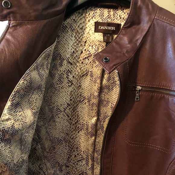 Danier | Jackets & Coats | Danier Leather Biker Jacket Brown | Poshmark